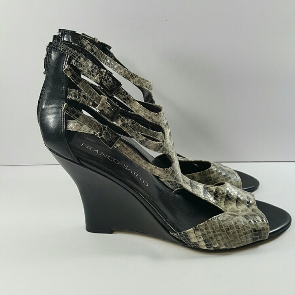 Franco Sarto | Shoes | Franco Sarto Snake Print Wedge Size 75m | Poshmark
